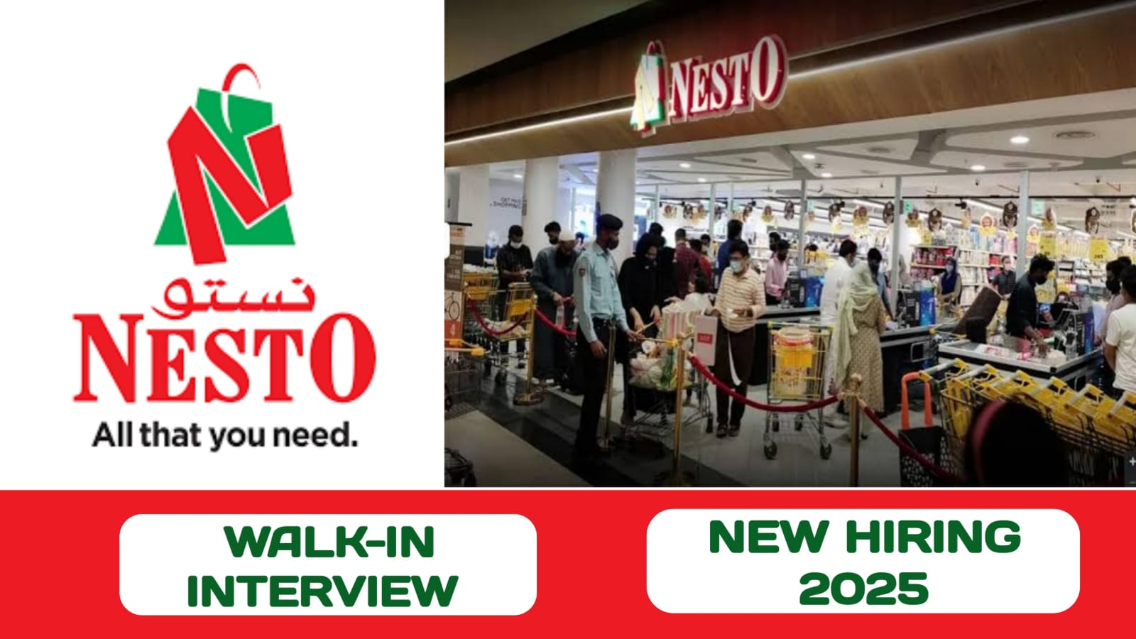 Nesto Group is ready to conduct walk-in interview in UAE | new job vacancies in UAE - 2025 ...